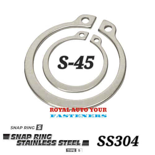 Jual SS304 SNAP RING STAINLESS S45 EXTERNAL CIRCLIP - SNAPRING AS 45MM ...