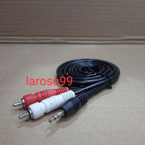 Jual Kabel HP Ke Speaker / Kabel Jack 2 RCA To 1 Male AUX 3,5mm Stereo ...