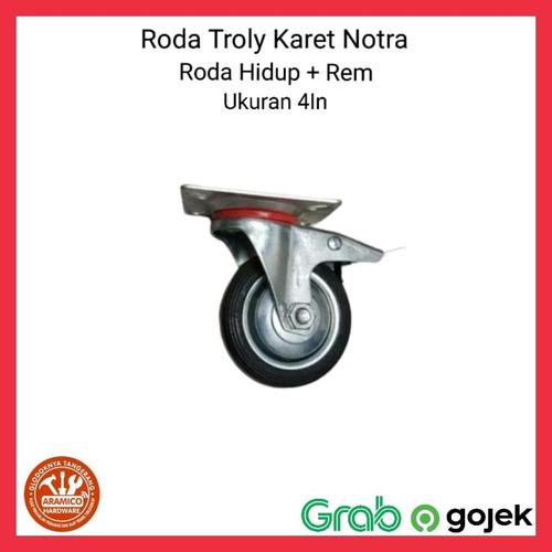 Jual Roda Rem gerobak Troli Karet 4 inch Hidup - Kota Tangerang ...