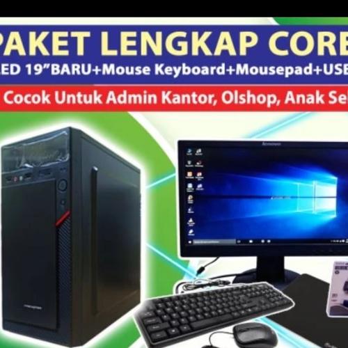 Jual pc computer/cpu/cocok untuk kantor sekolah rumah lengkap monitor ...