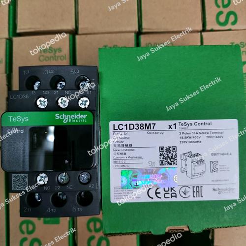 Jual LC1D38M7 Kontaktor Contactor 3P 38A 220Vac LC1D 38M7 Schneider ...