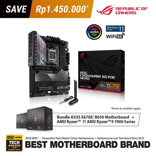 Jual ASUS ROG CROSSHAIR X670E HERO | Motherboard AMD X670 Ryzen AM5 ATX ...