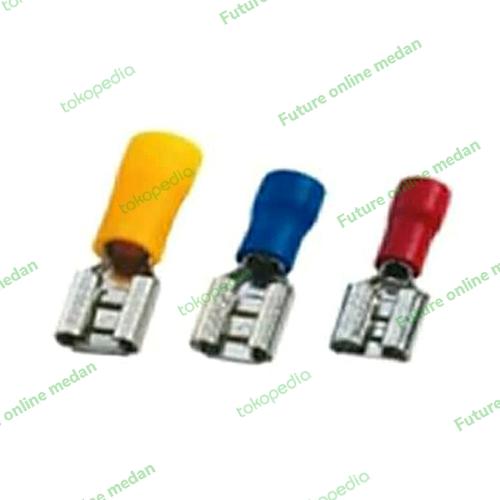 Jual Skun Kabel Gepeng MERAH Female isolasi FDD 1,25-250 cable 0,25 - 1 ...