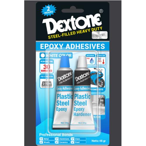 Jual DEXTONE LEM EPOXY ADHESIVES WHITE COLOR /PUTIH 2 HOURS /2 JAM ...
