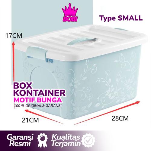Jual Box kontainer plastik 10 liter motif bunga Ukuran 28*21*17 CM ...