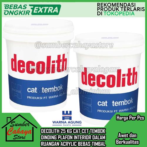 Jual cat tembok DECOLITH 25 kg Pail Pel Cet Dinding Plafon Plapon ...