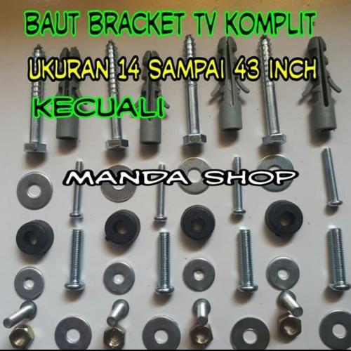 Jual baut bracket tv lcd led komplit 14 sampai 43 kecuali - Kota ...