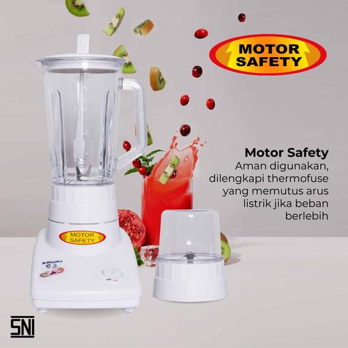 Jual MIYAKO BLENDER PELASTIK 2 IN 1 BL-301 PL (W) PUTIH 1 LITER 250 ...