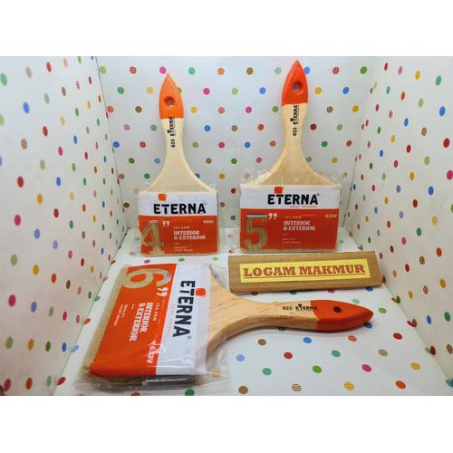 Promo KUAS CAT TEMBOK / KAYU / BESI MERK ETERNA 633 ORIGINAL - UKURAN ...