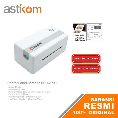Jual Printer Label Barcode Sticker IWare BP-429BT DIRECT THERMAL ...
