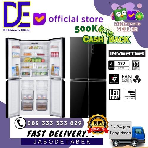 Promo SHARP SJ-IF51PG-BK KULKAS 4 PINTU SIDE BY SIDE INVERTER ...