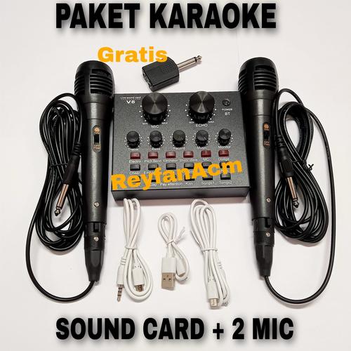 Jual Paket Sound Card Live Mixer Audio USB External Soundcard Broadcast ...