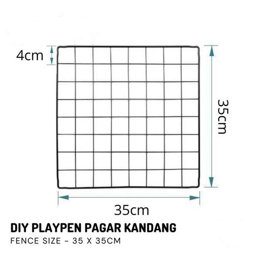 Promo Kandang Pagar Panel Besi DIY 35 x 35 Anjing Kucing Kelinci Reptil ...