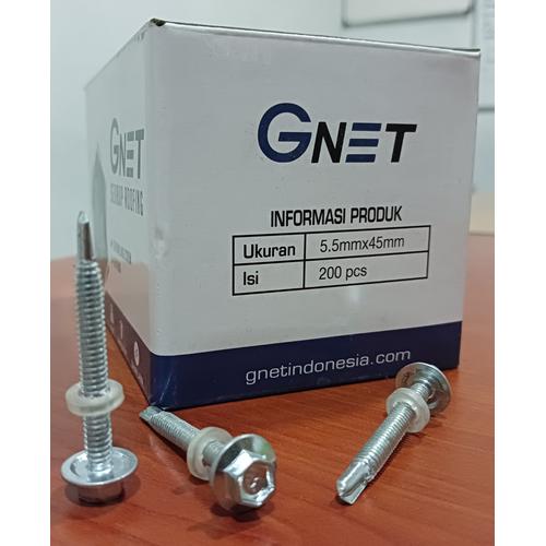 Jual Sekrup Baja Ringan Screw Roofing Merk GNET - 5.5mm x 45mm - Kota ...