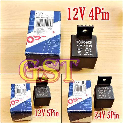 Jual Relay Bosch 12V 24V 4Pin 5Pin Rilei 4 5 Pin rellay 12 24 volt ...