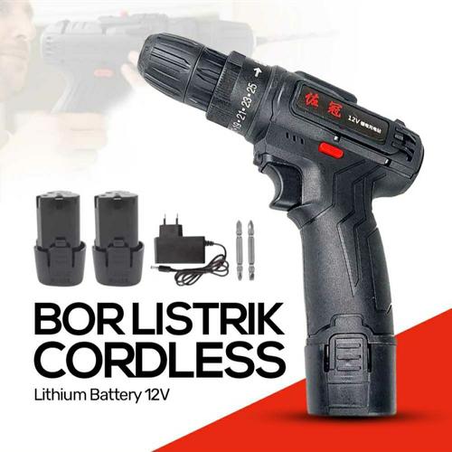 Jual Bor Listrik Cordless Lithium Battery Rechargeable 12V - Jakarta ...