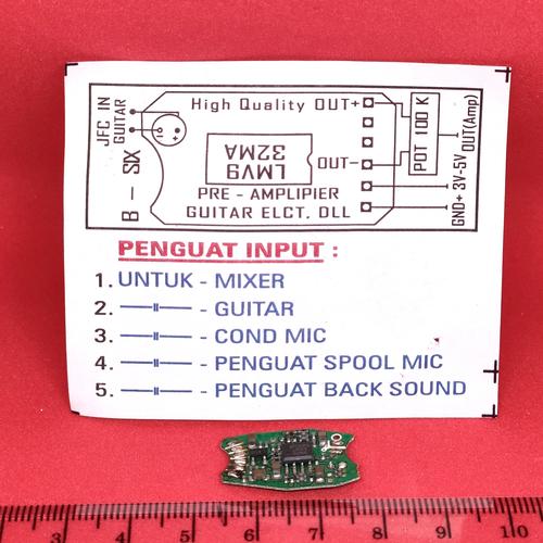 Jual LMV932MA MODUL PRE AMP MIC CONDENSOR GITAR PENGUAT SINYAL GAIN ...