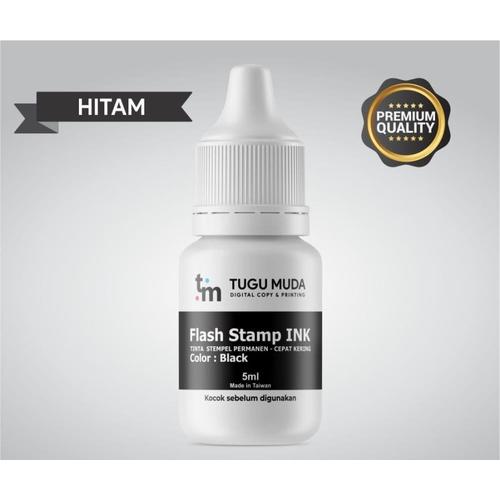 Jual Tinta Stempel Flash/Premium Stamp Ink Untuk Kertas (5ml) - HITAM ...