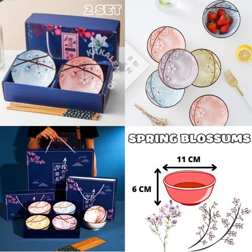 Jual Mangkok Hampers Sakura Set Rice Bowl Japanese Style Cherry Blossom ...