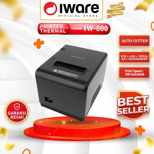 Promo Printer Thermal Iware IW-800 80mm Autocutter Usb+Serial+Lan 300mm ...