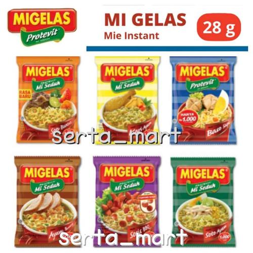 Jual Migelas Protevit 28gr - Mie Gelas - Mi Instan Kari / Soto / Goreng ...