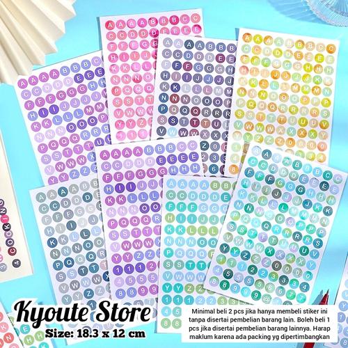 Jual Sticker Sheet Alfabet Huruf Angka Alphabet Doff Journal Scrapbook ...