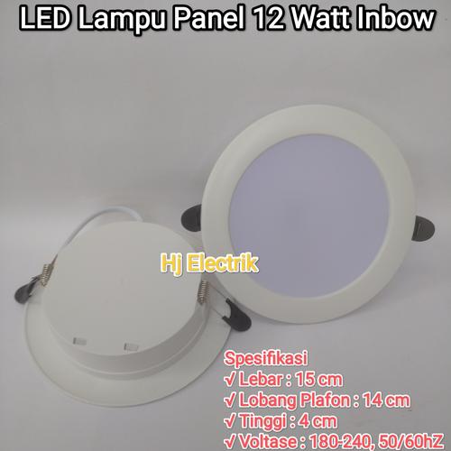 Jual LED Lampu Downlight Panel 12 Watt Inbow, Lampu Panel Inbow Plafon ...