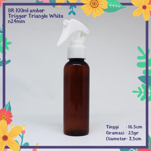 Jual BOTOL PLASTIK BR 100ML AMBER COKLAT TUTUP TRIGGER BURUNG PUTIH N24 PET - Jakarta Timur ...