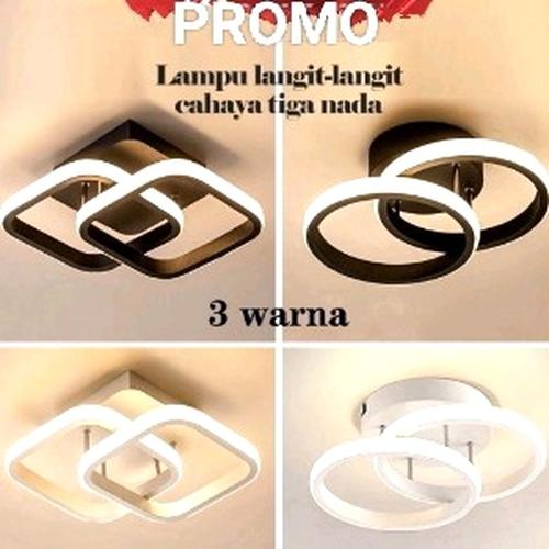Jual Lampu gantung Plafon LED minimalis Aluminium acrylic Mini - bulat ...