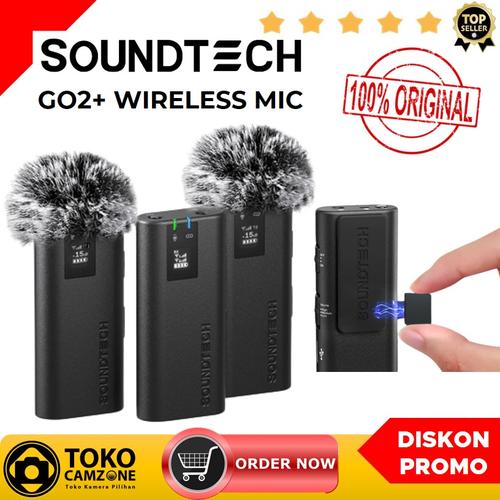 Jual SOUNDTECH GO2+ Wireless Microphone 2.4Ghz Dual-Channel Omni Lavalier - Jakarta Selatan ...