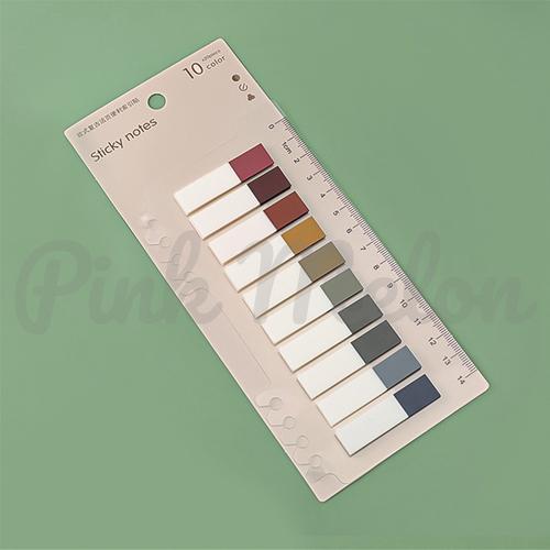Jual Memo Sticky Notes Index Marker Penggaris Aesthetic Transparan 10 ...