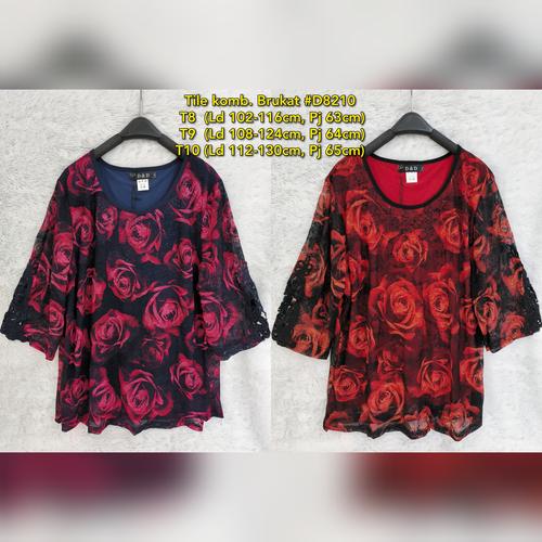 Jual Blouse Import Orang Tuabaju Atasan Ibu Ibu 8210 Merah T10 Jakarta Barat