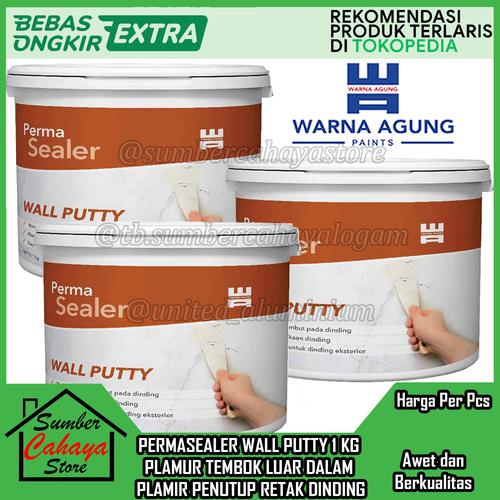 Jual Permasealer Wall Putty Cat Dempul Plamir Plamur Tembok Filler 1 kg ...