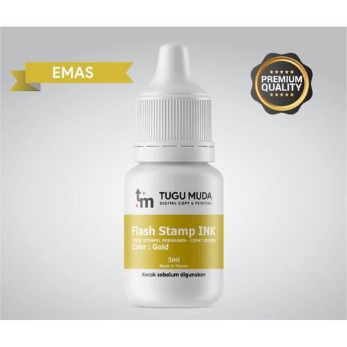Jual Tinta Stempel Flash/Premium Stamp Ink Untuk Kertas (5ml) - EMAS ...