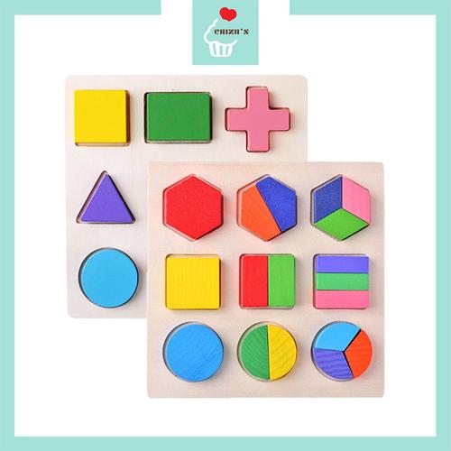 Jual 3D Shape Puzzle Board | Puzzel Chunky Timbul Matching Bentuk ...