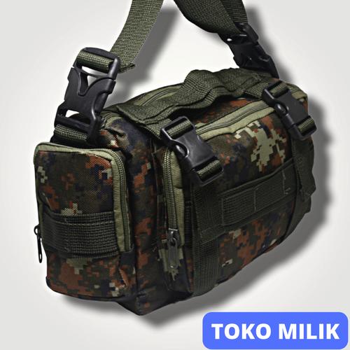 Jual Tas Tabung pria travel tas slempang army tactical - krem army ...