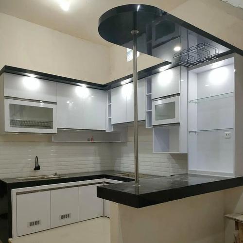 Jual KITCHEN SET MINIMALIS + MEJA BAR MINIMALIS MODERN - HPL 1 - Kab ...