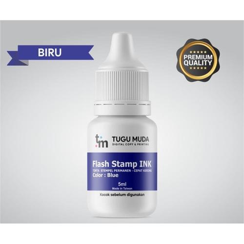 Jual Tinta Stempel Flash/Premium Stamp Ink Untuk Kertas (5ml) - BIRU ...