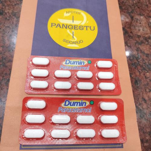 Jual Dumin 1 Strip 10 Tablet / Paracetamol 500mg / Dumim Dumyn Domin ...