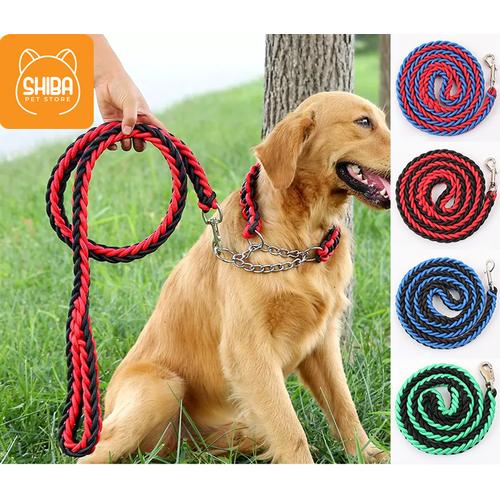 Jual Leash Tali Tuntun Kepang Panjang 120cm + Collar Rantai Anjing ...
