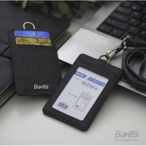 Jual Bantex Leather Name Tag ID Card Holder 8869 Kulit Sintetis Lanyard ...