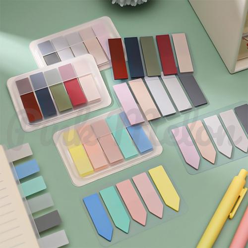 Jual Memo Sticky Notes Index Marker Aesthetic Transparan 5 Warna ...