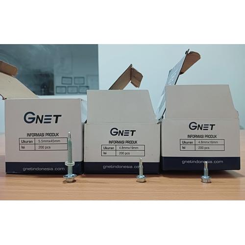 Jual Sekrup Baja Ringan Screw Roofing Merk GNET - 5.5mm x 45mm - Kota ...