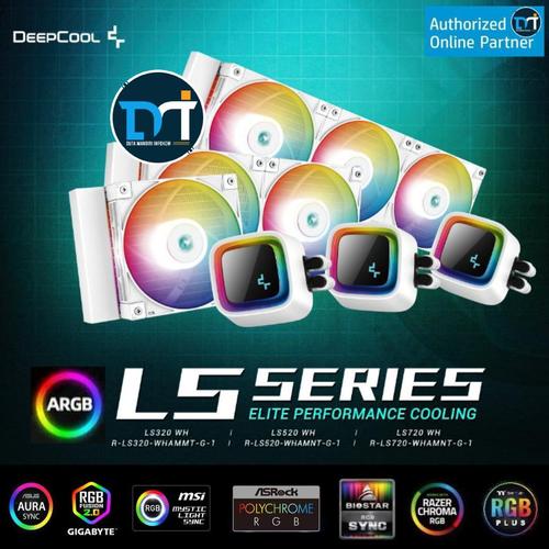 Promo DeepCool LS320 LS520 LS720 WH ARGB - Premium AIO CPU Water Cooling - LS720 WH(360mm) Cicil ...