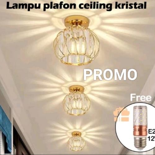 Jual Lampu gantung Plafon Crystal Minimalis Lentera Free Bohlam - Hitam - Kota Tangerang - HOME ...