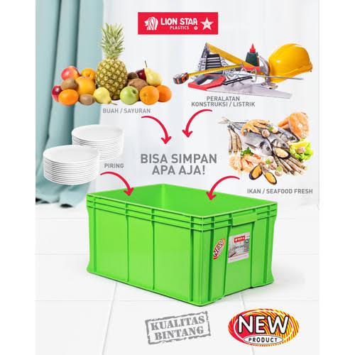 Jual CONTAINER BOX ROTI TAHU SAYUR 65LITER FORTE CRATE 202 LION STAR IC ...
