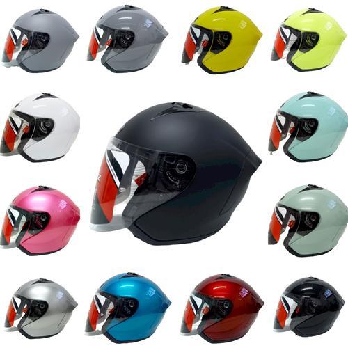 Jual HELM NJS HALF FACE KRONOZ KRONOS SOLID - BLACK DOFF, M - Kota ...