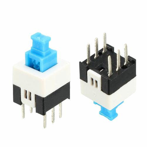 Jual Tombol Self Lock Saklar Switch Push Button On Off 6 Pin Kaki 7 x 7 ...