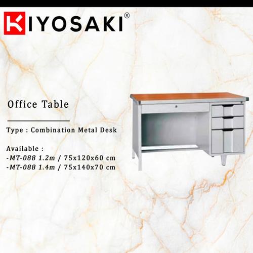 Jual KIYOSAKI OFFICE TABLE/MEJA KANTOR UK.1,2METER BESI METAL DESK ...