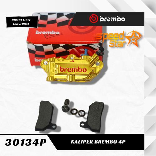 Jual Kaliper 4 Piston Monoblok 4p Universal Full CNC Logo Bremb - Gold - Jakarta Barat - Speed ...